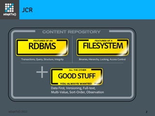 A JCR View of the World - adaptTo() 2012 Berlin | PPT