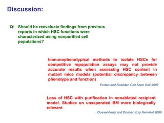 Jc Rethinking Of Hsc Assays | PPT | Blood Disorders | Diseases and ...