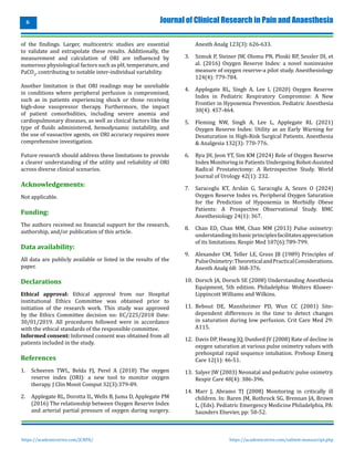 To Evaluate the Relationship between Oxygen Reserve Index (ORi™) with ...