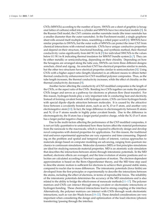 Review on Molecular Dynamics Simulations of Effects of Carbon Nanotubes ...