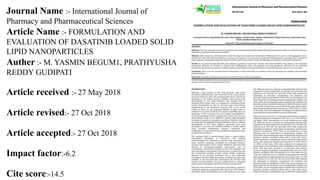 Journal Club Sample M.pharmacy Second year.pptx