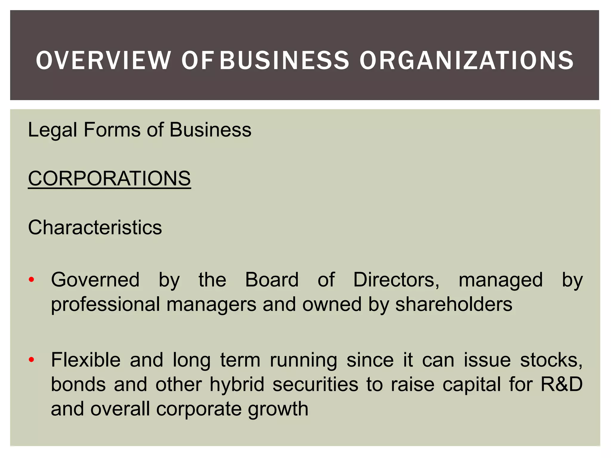 Topic 5 - Business Organization | PPTX