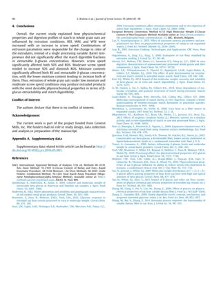 Effects of selected extrusion parameters on physicochemical properties and in vitro starch ...