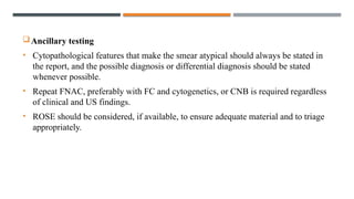 WHO REPORTING SYSTEM FOR LYMPH NODE CYTOPATH | PPTX