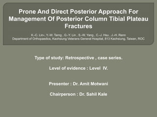 ortho journal club by Dr. Amit Motwani | PPTX
