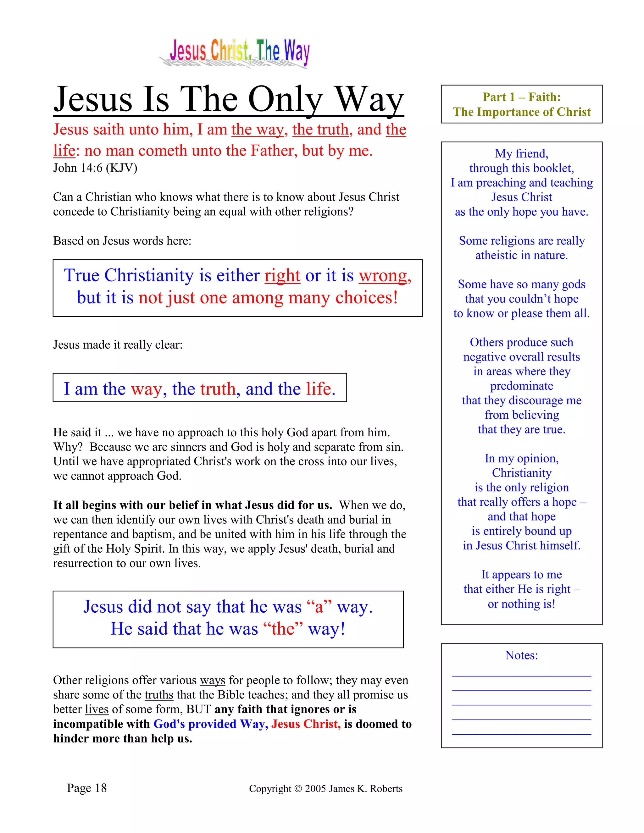 Jesus Christ, The Way | PDF
