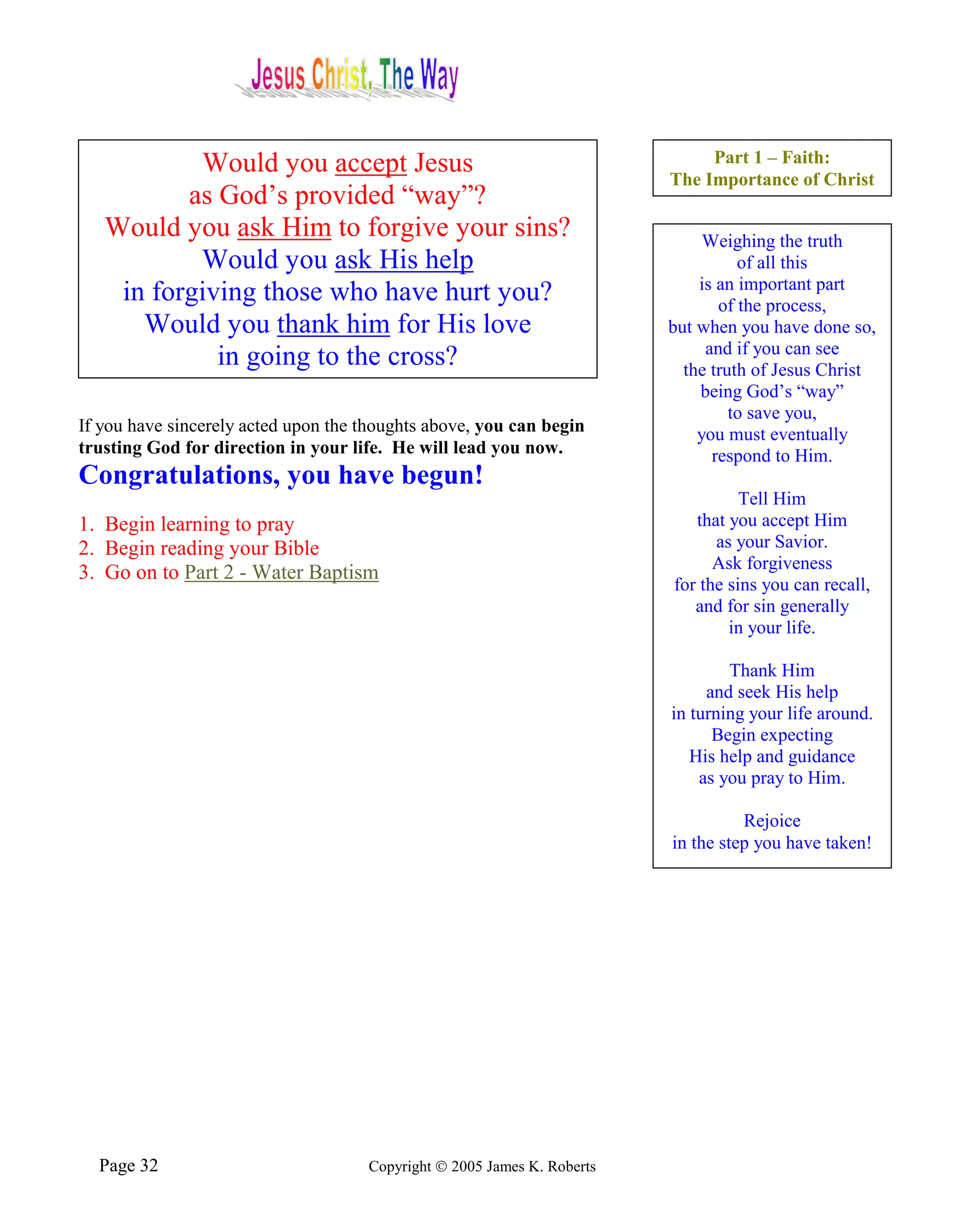 Jesus Christ, The Way | PDF