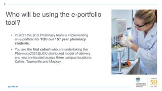 JCU pharmacy2021 e-portfolio student | PPTX