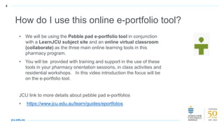 JCU pharmacy2021 e-portfolio student | PPTX