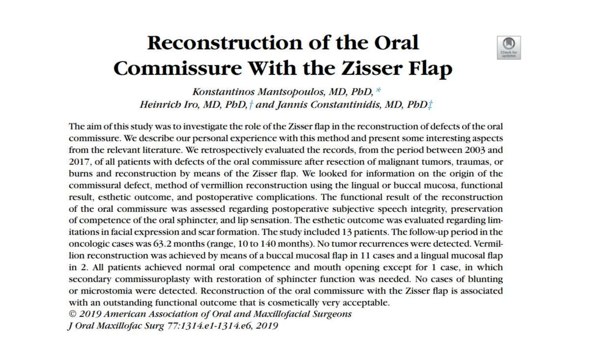 JC ZISSER FLAP.pptx oral and maxillofacial surgery | PPTX