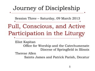 Full, Conscious, & Active Participation in the Liturgy | PPT