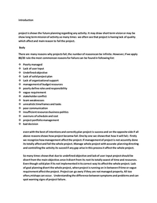 project fails | DOCX