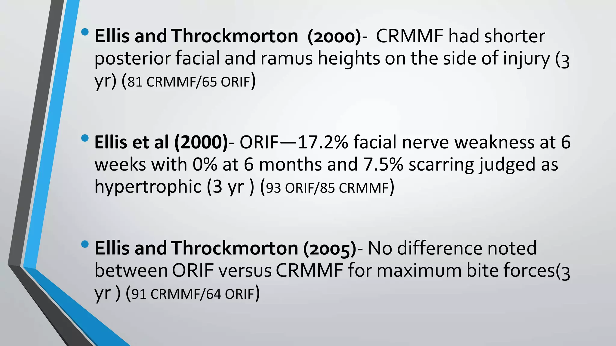 open versus closed reduction of adult condylar fracture | PPTX