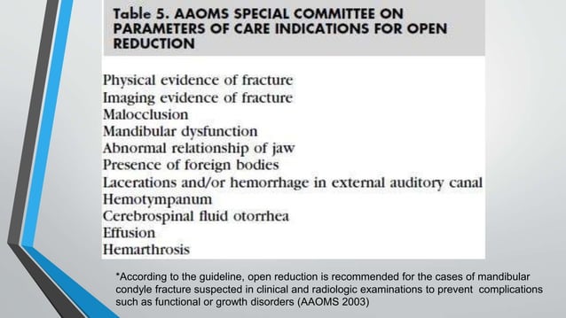 open versus closed reduction of adult condylar fracture | PPTX | Death ...