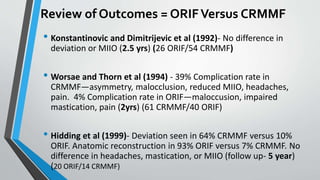 open versus closed reduction of adult condylar fracture | PPT