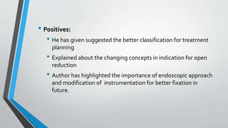 open versus closed reduction of adult condylar fracture | PPTX