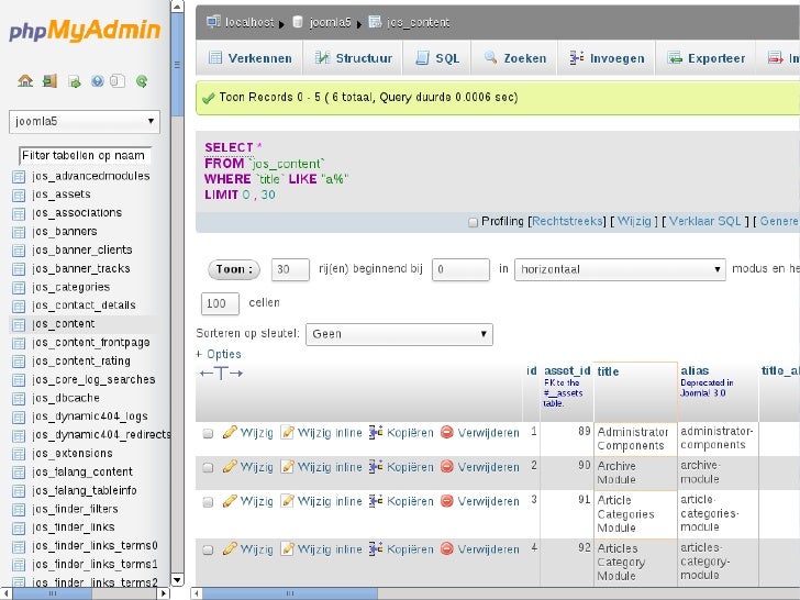 PhpMyAdmin and MySQL for beginners