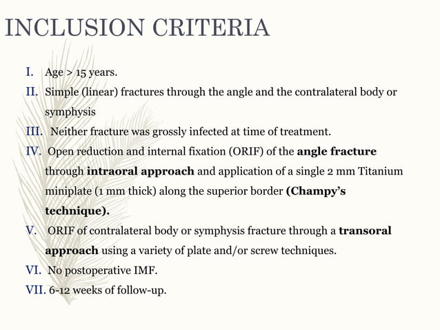 OPEN REDUCTION AND INTERNAL FIXATION OF COMBINED ANGLE AND BODY ...