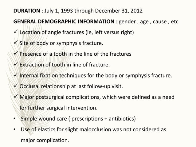 OPEN REDUCTION AND INTERNAL FIXATION OF COMBINED ANGLE AND BODY ...