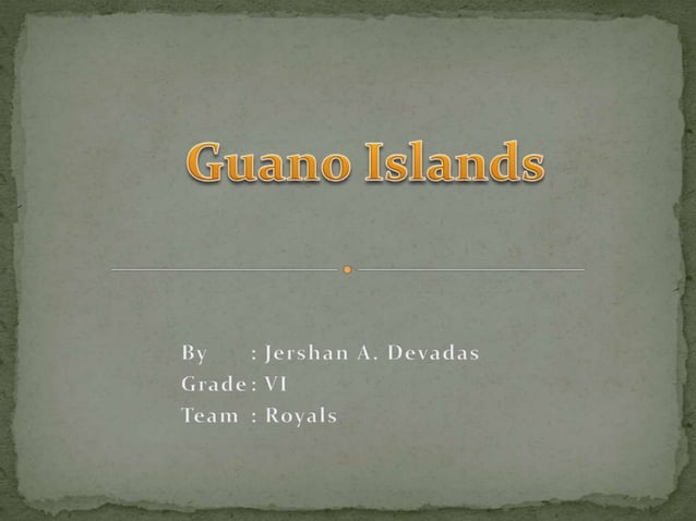 Guano islands | PPT
