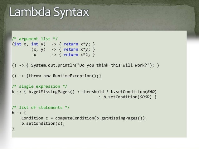 Java 8 Lambda and Streams