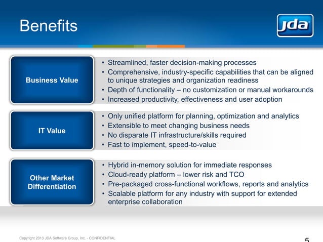 JDA Software - JDA Eight Overview | PPTX | Cloud Computing | Internet