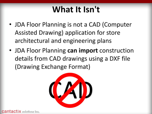 JDA Floor Planning webinar by Cantactix - Every Square Foot Matters ...