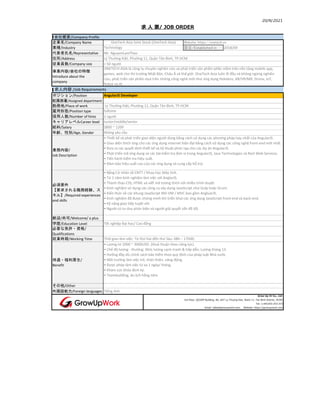 [Job Description] Angular js Developer | PDF