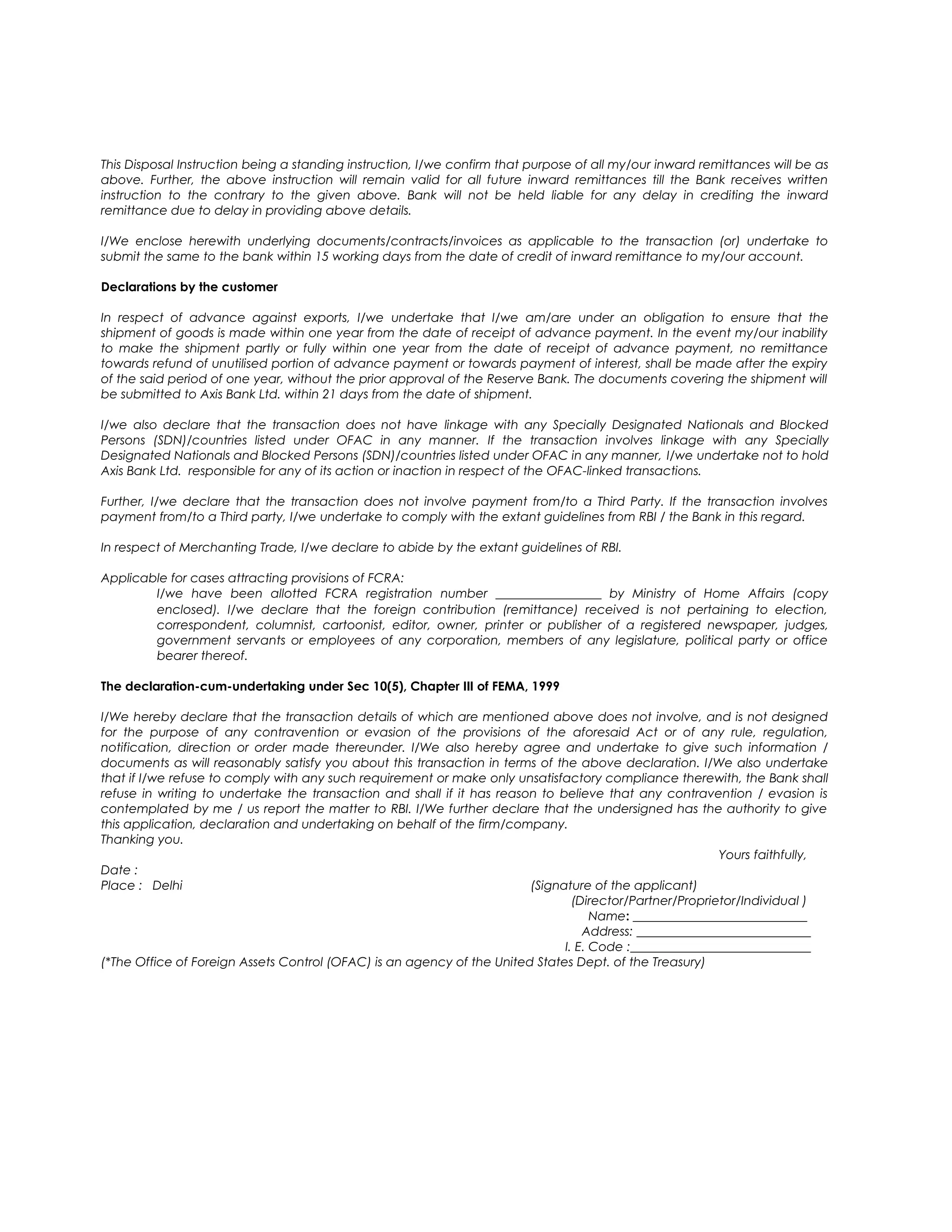 Disposal instruction latest | DOC