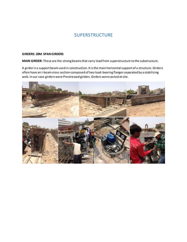 Training Report on Bridge Construction | DOCX