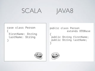 JDays Lviv 2014: Java8 vs Scala: Difference points & innovation stream | PDF