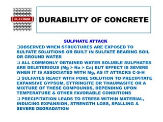 J d bapat_durability_of_concrete | PPT
