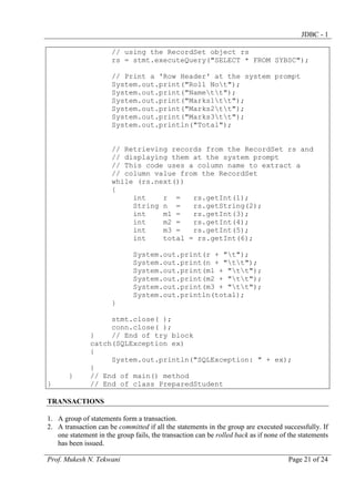 Jdbc 1 | PDF