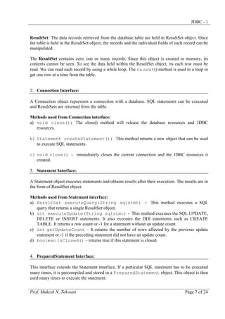 Jdbc 1 | PDF