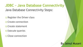 Fundamentals of JDBC | PPT