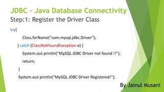 Fundamentals of JDBC | PPT
