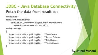 Fundamentals of JDBC | PPT