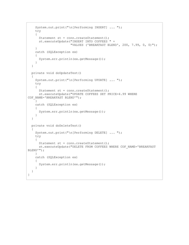 Jdbc | DOC | Databases | Computer Software and Applications