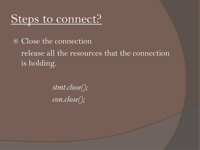 JDBC: java DataBase connectivity | PPSX