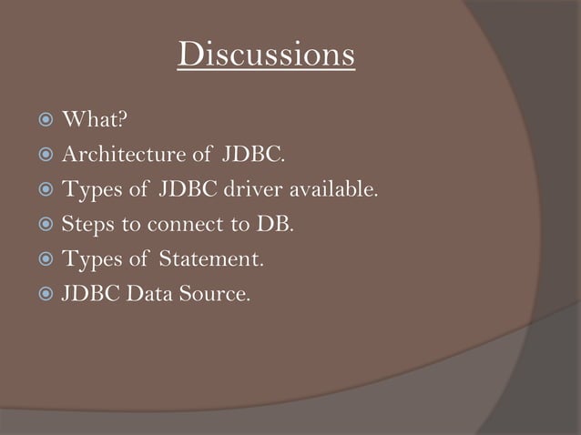 JDBC: java DataBase connectivity | PPSX