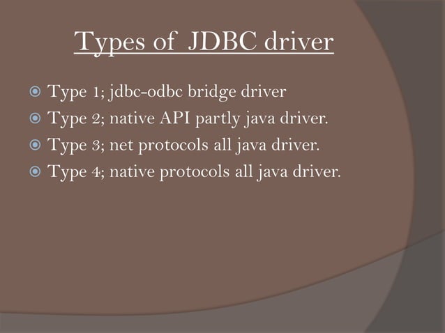 JDBC: java DataBase connectivity | PPSX