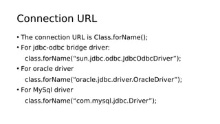 Jdbc connectivity in java | PPT