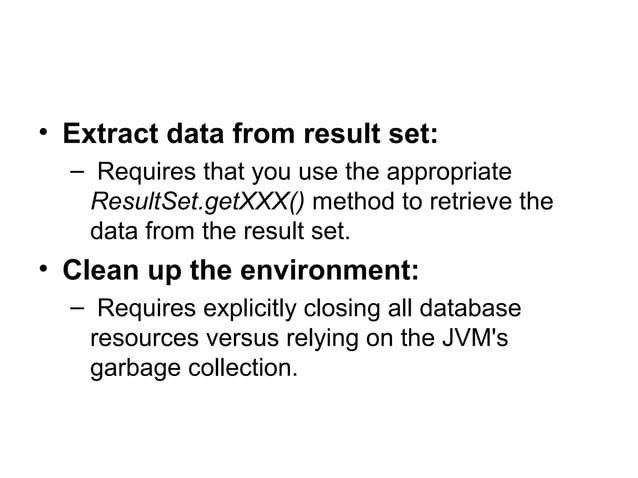 Java Database Connectivity Ppt