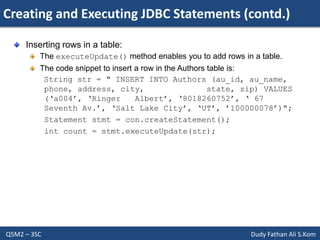 Database Connectivity with JDBC | PPTX | Databases | Computer Software and Applications
