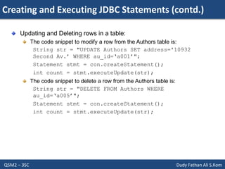 Database Connectivity with JDBC | PPTX | Databases | Computer Software and Applications
