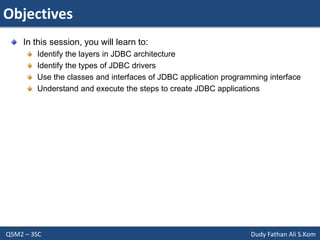 Database Connectivity with JDBC | PPTX | Databases | Computer Software ...