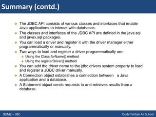 Database Connectivity with JDBC | PPTX | Databases | Computer Software ...
