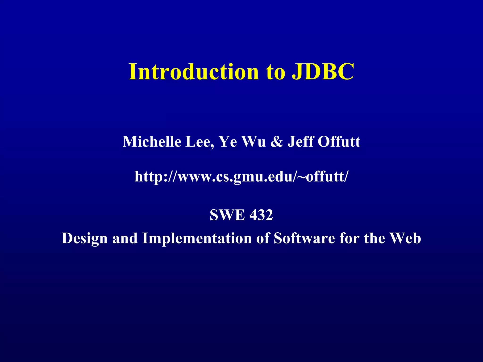 JDBC.ppt | Free Download
