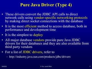 java database connectivity drivers tutorial | PPT