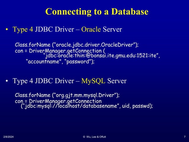 Java Database Connectivity Drivers Tutorial Ppt Free Download